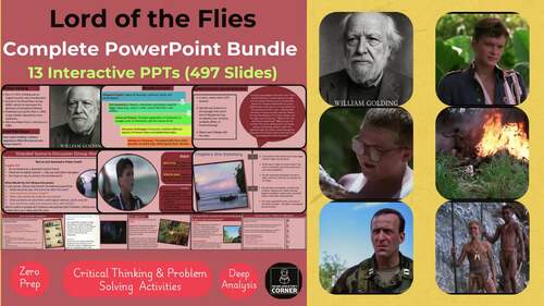 Lord of the Flies Complete PowerPoint Unit Bundle (13 PPTs) Summary ...