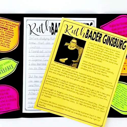 Ruth Bader Ginsburg Women's History Month Google Slides Biography Project