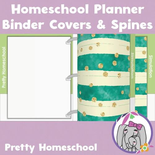 Editable and Printable Binder Covers and Spines for Homeschool Planners