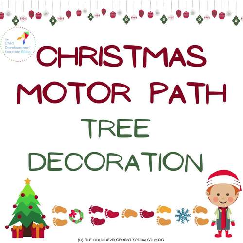 Christmas gross motor play tree decoration motor path | TPT