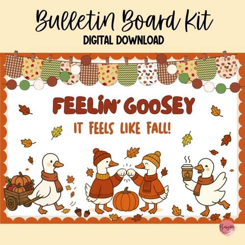 Silly Goose Fall Bulletin Board Kit | Editable Autumn Classroom & Door ...