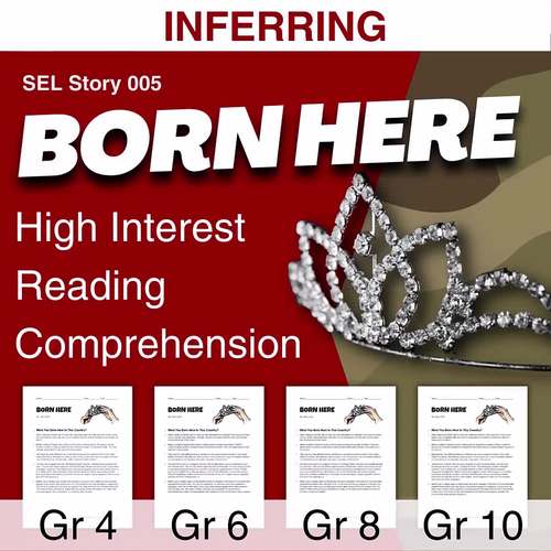 Reading Comprehension: Born Here. Failed 6 years Gr 4, 6, 8, 10 SEL ...
