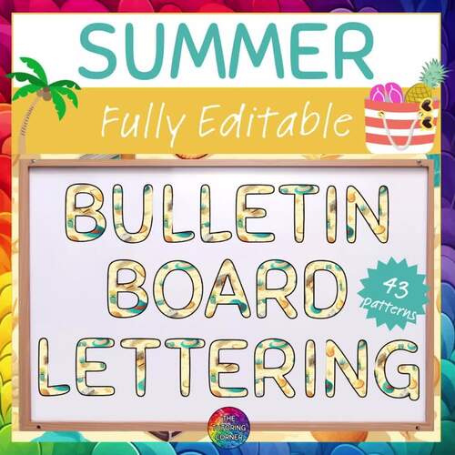 SUMMER Classroom Decor Bulletin Board Lettering | Seasons | Editable ...