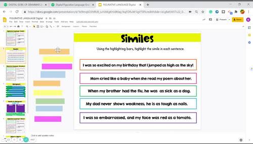 Digital Figurative Language Grammar Idioms Similes Metaphors Google ...