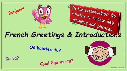 French Greetings and Introductions PPT Lesson Presentation in French ...