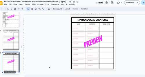 Greek Mythology Interactive Notebook (Digital Version - Google Slides)