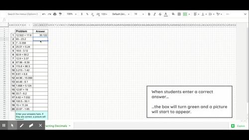 Adding & Subtracting Decimals Digital Mystery Pictures by Mrs Nork's Room