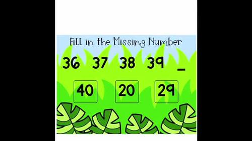 Boom Cards - Find the Missing number 21 - 40 by Rooted in Resource