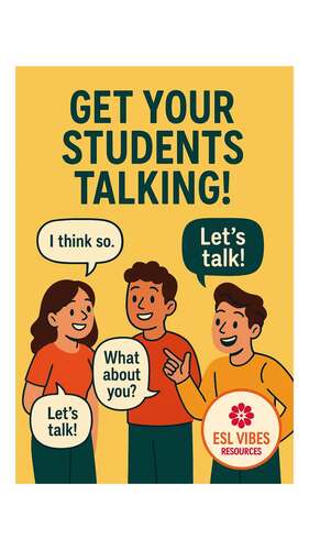 ESL Speaking Task Cards | 60 Prompts for Oral Fluency, Conversation & 1 ...