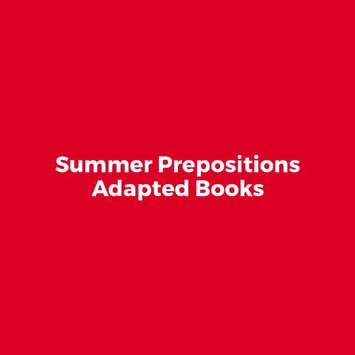 Summer Prepositions Adapted Books by File Folder Heaven | TPT