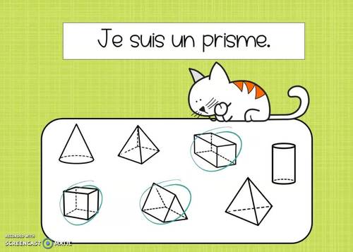 Les solides et ses caractéristiques Boom Cards French distance learning