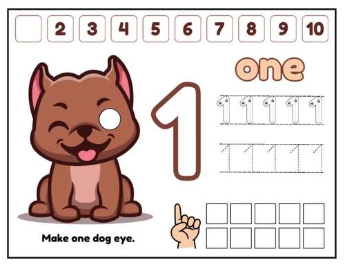 Preschool Printables Numbers 1-10 Play Dough Mats, Toddler Number ...
