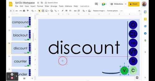 Syllable Division with Diphthongs OI OY OU OW AU AW: Phonics Google Slides™