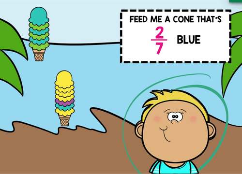 Naming Fractions Math Boom Cards Digital Task Cards by Bright Minds Engaged