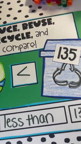 Earth Day Comparing Numbers Math Craft by The Teaching Diva Corner