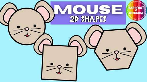 Mouse 2D Shape Clipart | Cute Animal Clipart Shapes for Math Activities