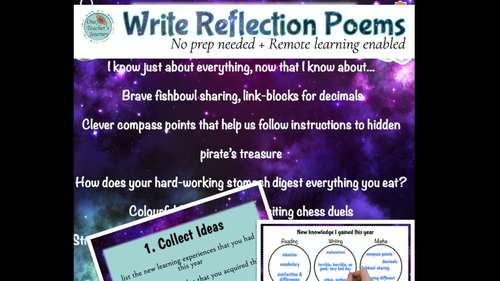 end of year REFLECTION POEM guided lesson plan for POETRY WRITING 3rd ...