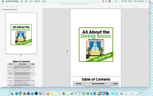 Living Room-Themed Life Skills Unit by The Autism Helper | TPT