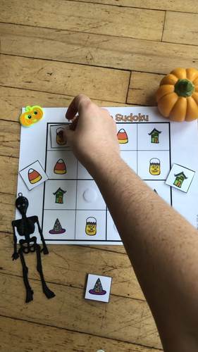 Fall/ Halloween interactive Visuospatial Sudoku for Occupational Therapy