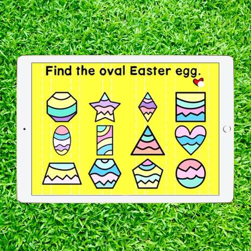 Find the Spring Shapes | BOOM CARDS with audio | OVAL by LOL - Life of ...