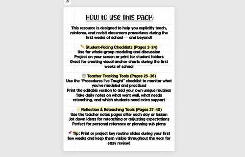 Back-to-School Procedures & Routines Toolkit by Bubblegum Basics