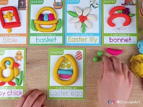 Easter Playdough Mats: Fine Motor & Word Tracing Printable Activity
