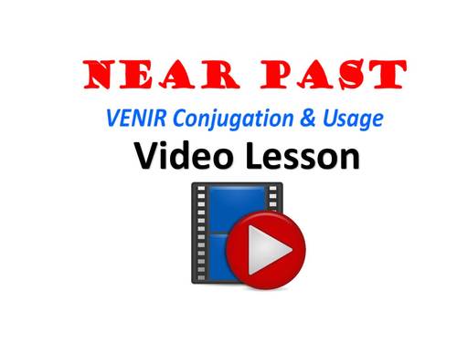 VENIR with Infinitives (Near Past): French Video Lesson | TPT