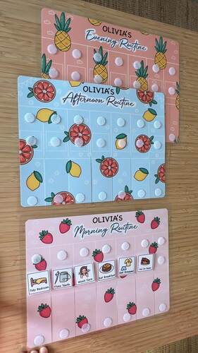 Editable Chore Chart Morning Evening Routine Flip Chart Bedtime Visual ...