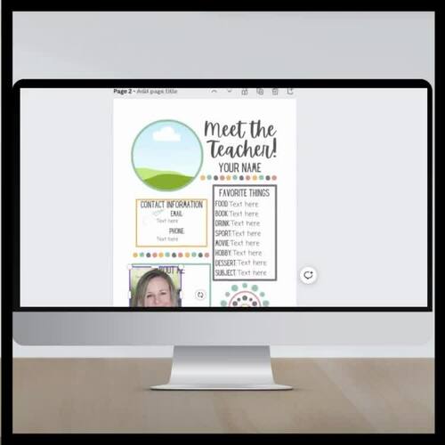 EDITABLE Meet the Teacher and About our Class CANVA! by HolmRoom