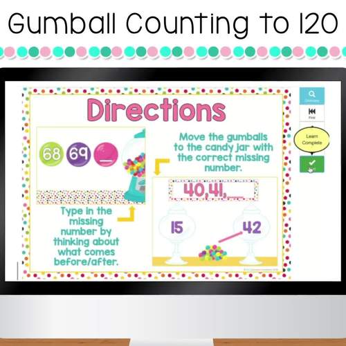 Gumball Counting to 120 Boom Cards™ by K's Classroom Kreations | TPT