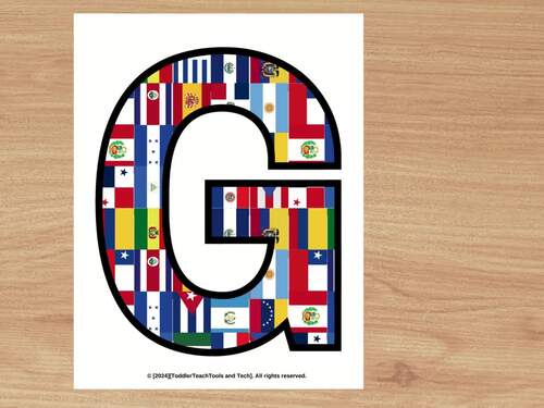 Hispanic Heritage Month Flag Letters Bulletin Board | Flag Alphabet ...