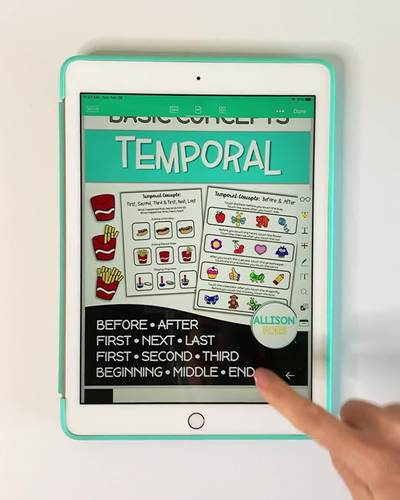 Temporal Concepts Speech Therapy NO PREP Basic Concepts Worksheets