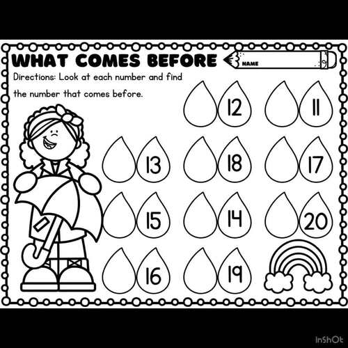 Teen Numbers Math Worksheets for Kindergarten {Before and After}