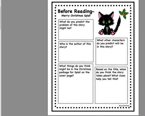 Merry Christmas Splat the Cat Holiday Book Activities by Books with Bri