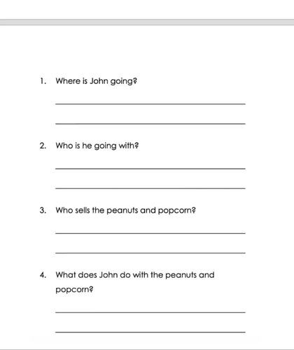 No Prep Reading Comprehension Short Stories Story Passages Paragraphs ...