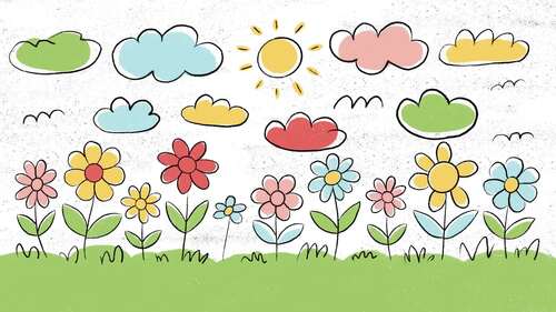 Hand-Drawn Spring Landscape Animated Background by PrintableBoutiStudio