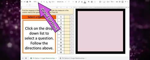 PIXEL ART (TC): Angle Relationships (Level 1) by Never Give Up on Math