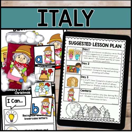 Holidays around World CHRISTMAS in ITALY Kindergarten Printable Craft ...