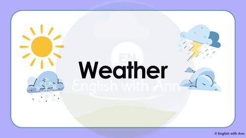 Weather - Google Slides for Vocabulary Lesson - Editable Digital Resource
