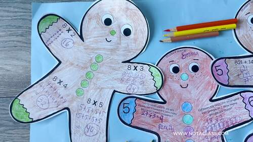 3rd Grade Gingerbread Man Math Craft Bundle | Christmas, Winter ...