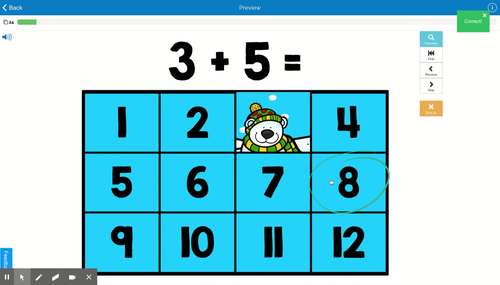 Winter Addition Facts Boom Cards with Uncover the Picture by Sheila ...