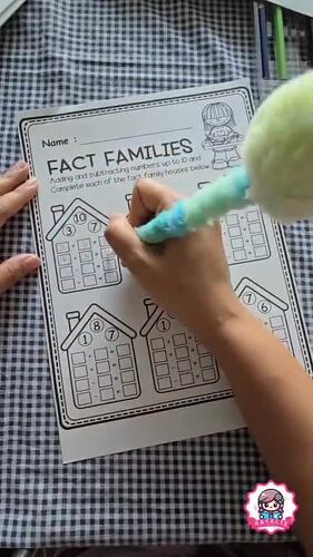 Engaging Kindergarten Math Fact Families Worksheets for Fun Addition ...