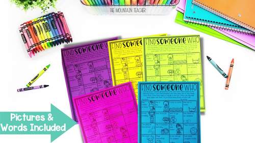 Find Someone Who... Back to School Activity or First Day of School Ice ...