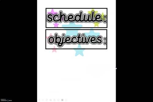 Pastel Party Subject Labels and Objectives by Julia's Colorful Classroom