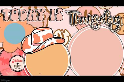 90's Western Disco Morning Slides by Julia's Colorful Classroom | TPT