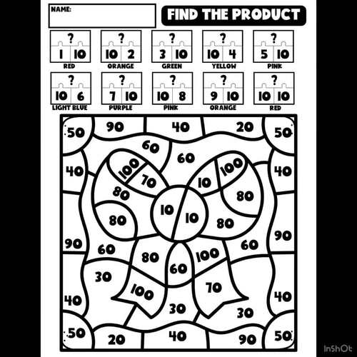 3rd Grade Multiplication Worksheets – Color-by-Code Bundle Multiply by ...