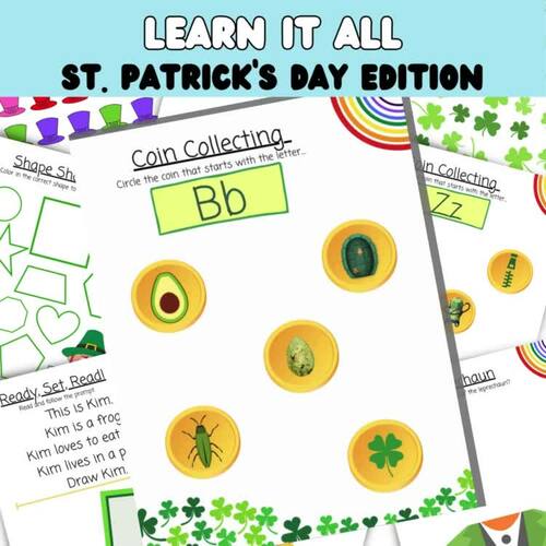 St. Patrick's Day worksheets | Preschool and Kindergarten | Homeschool ...