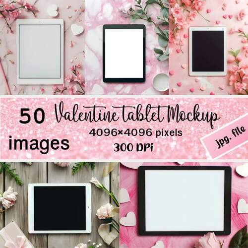 Valentine's Day Tablet, Ipad Mockup Photos Digital Resources for TpT ...