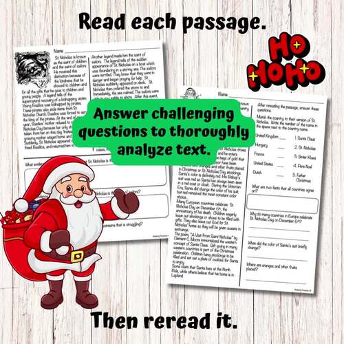 Nonfiction Reading Comprehension Passages and Questions About St. Nicholas