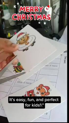 Christmas Animal Finger Puppet Crafts, DIY Holiday Activity, Puppet ...